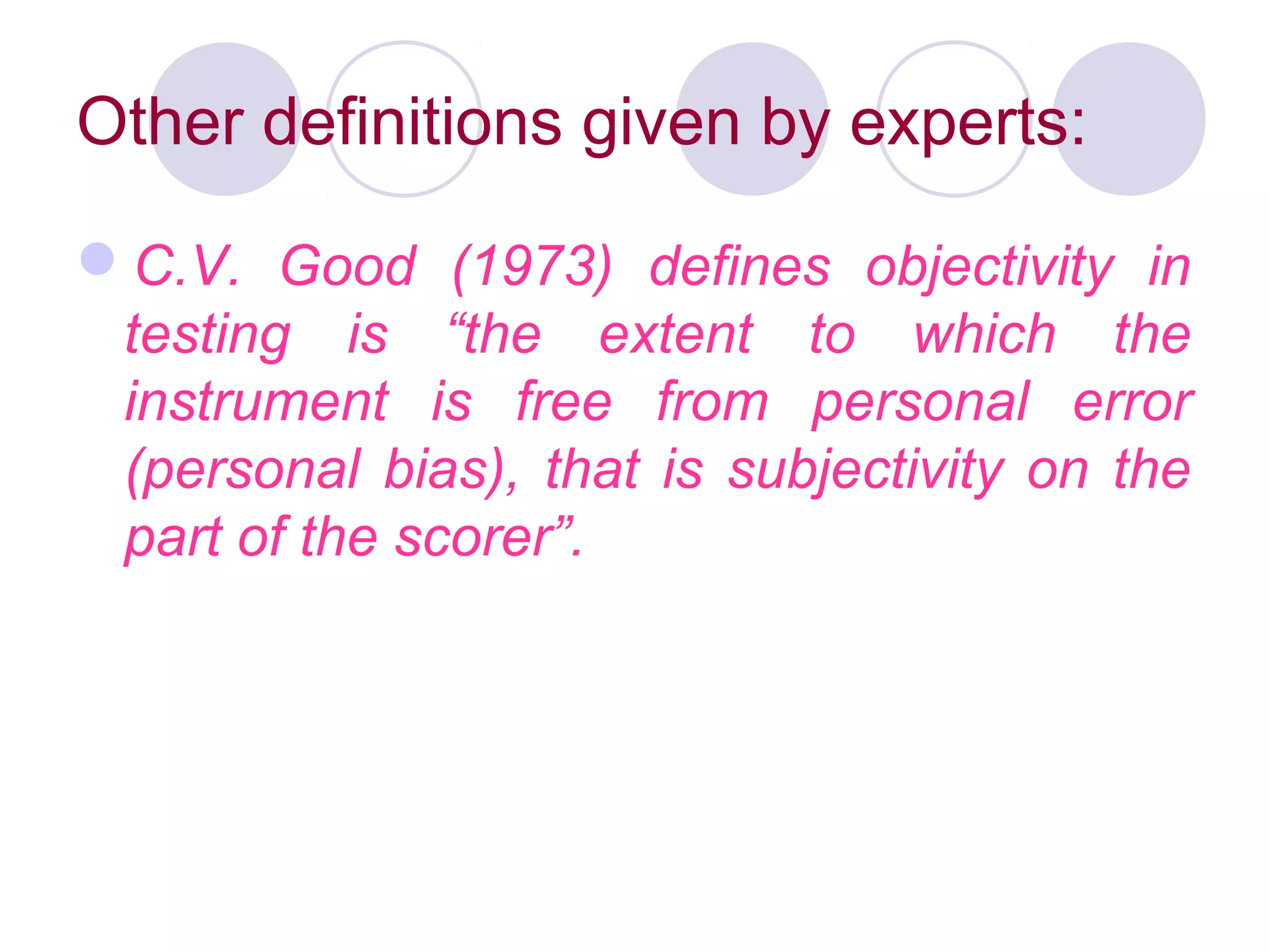 Characteristics of a good test | PPT