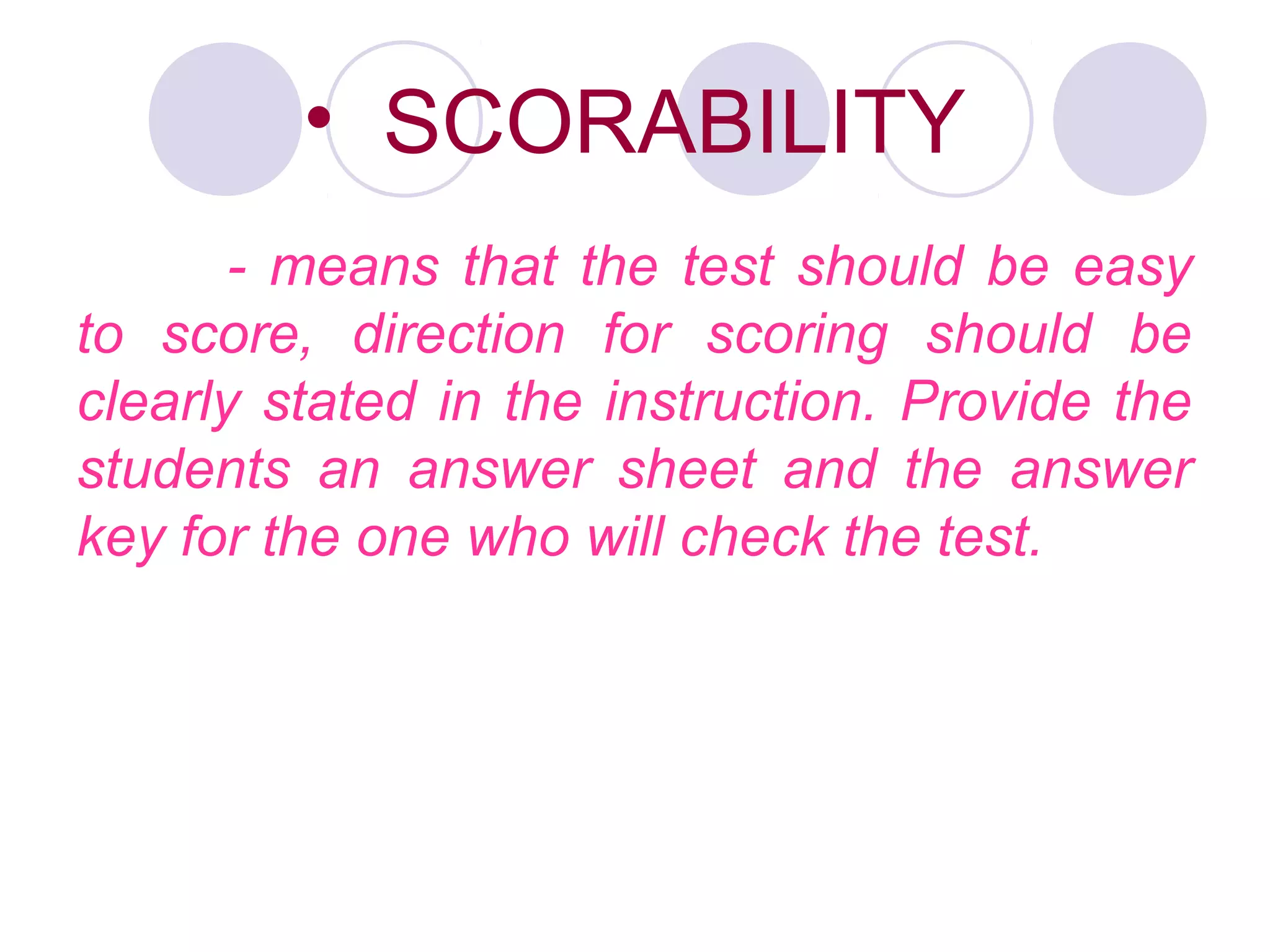 Characteristics of a good test | PPT