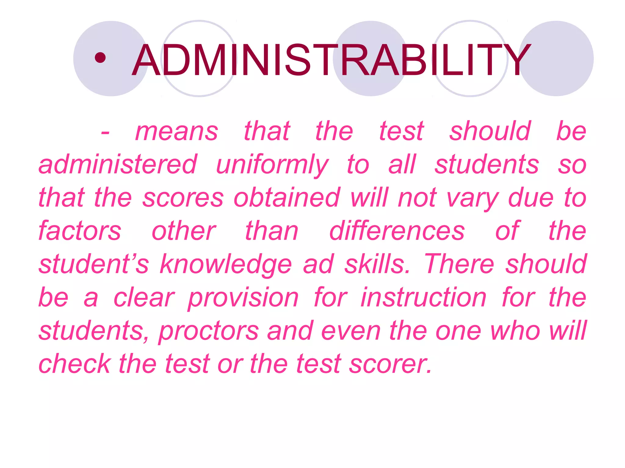 Characteristics of a good test | PPT