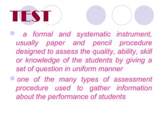 Characteristics of a good test | PPT