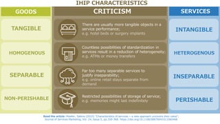 Characteristics of services - educator slides | PPT