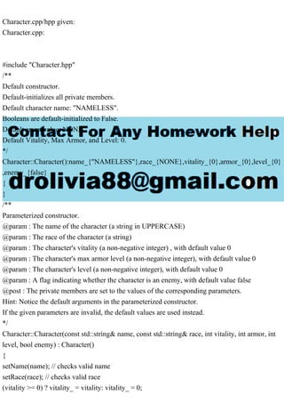 Character.cpphpp givenCharacter.cpp#include Character.hp.pdf
