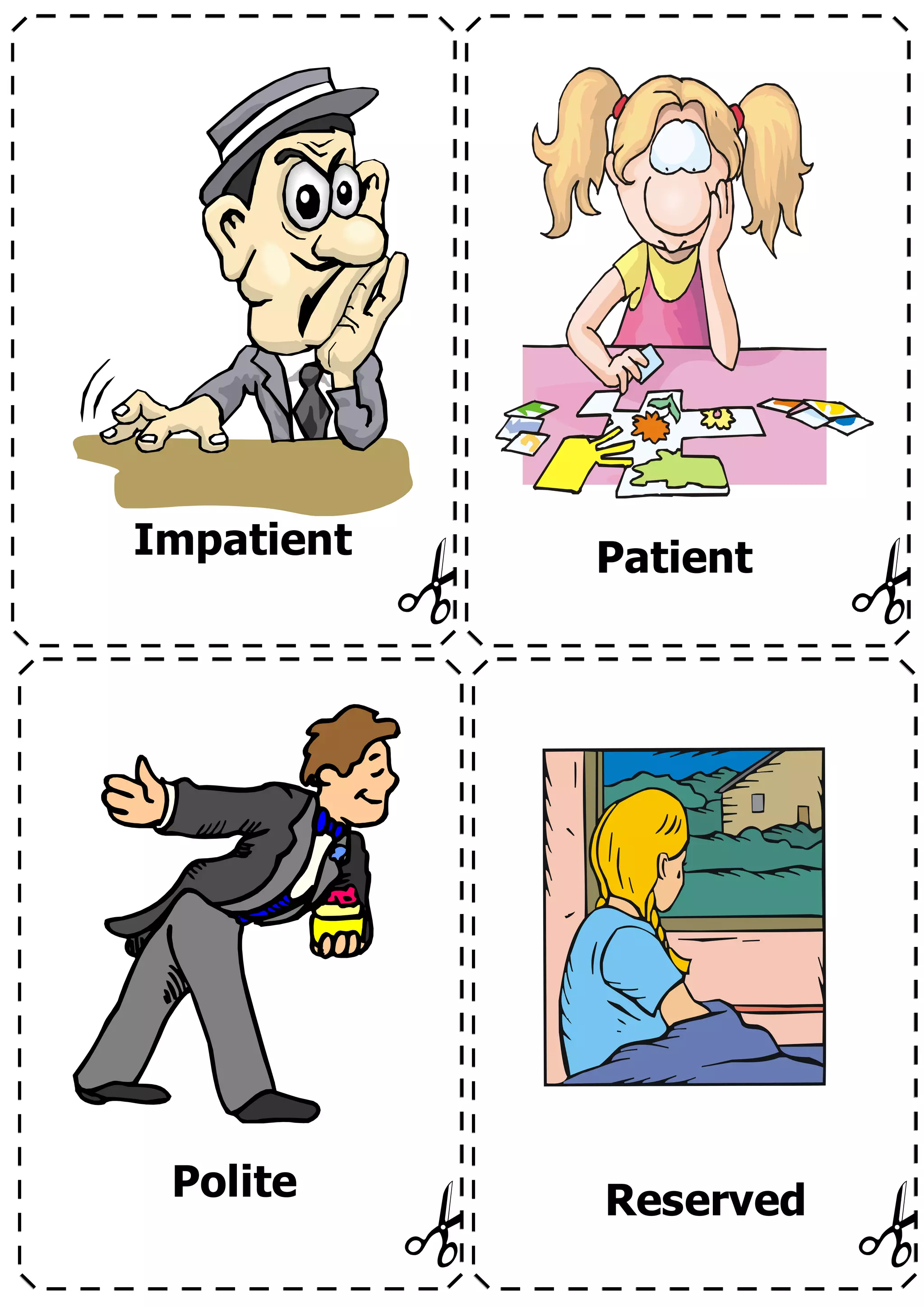 Character adjectives flashcards | PDF