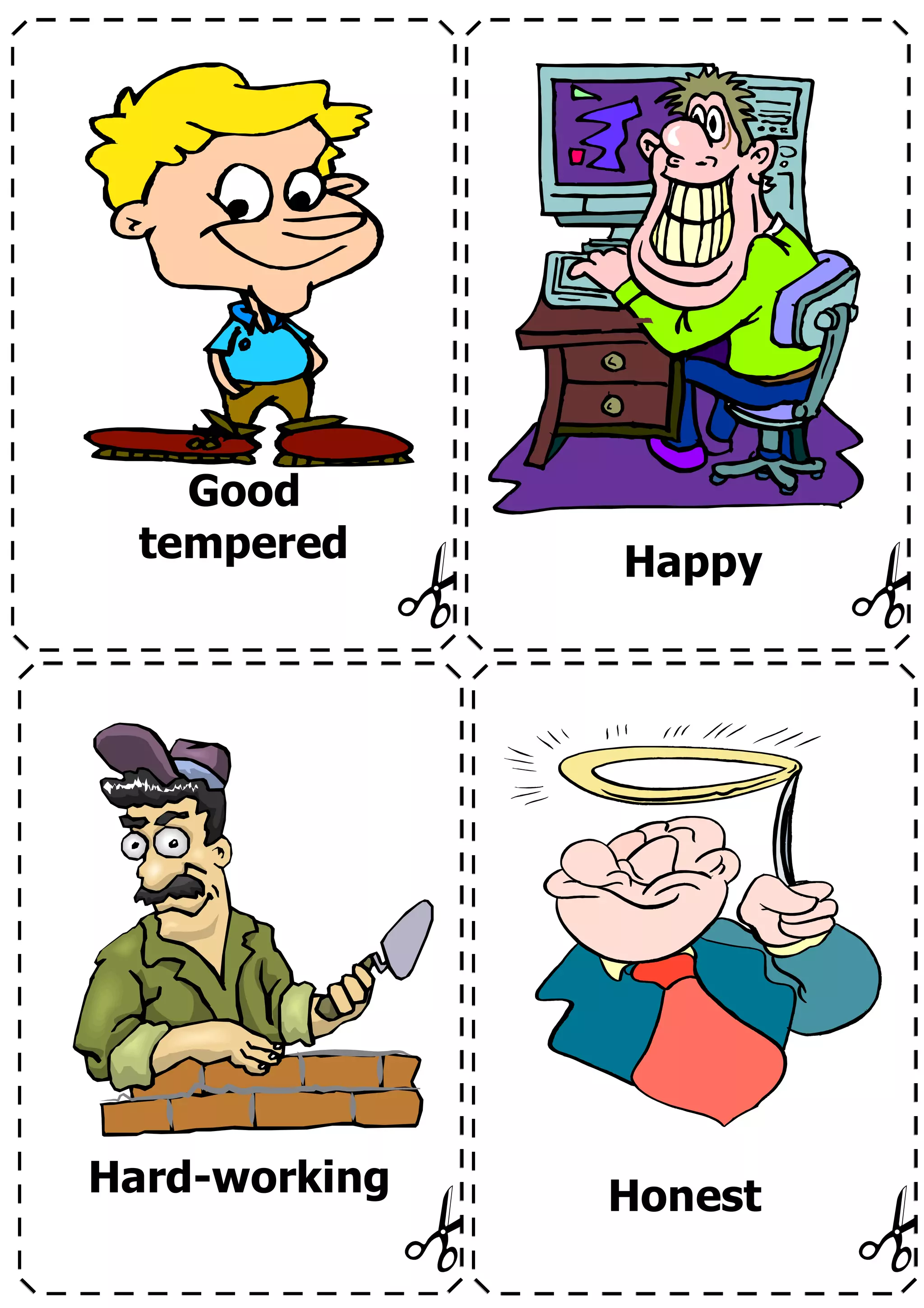 Character adjectives flashcards | PDF