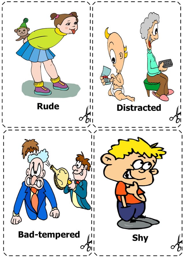 Character adjectives flashcards | PDF