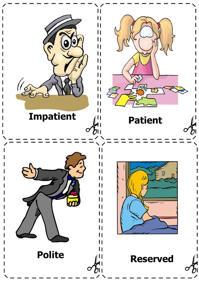 Character adjectives flashcards | PDF