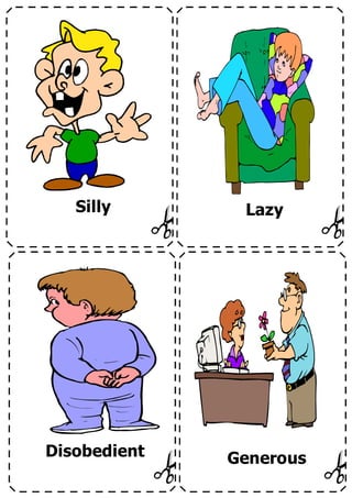 Character adjectives flashcards | PDF