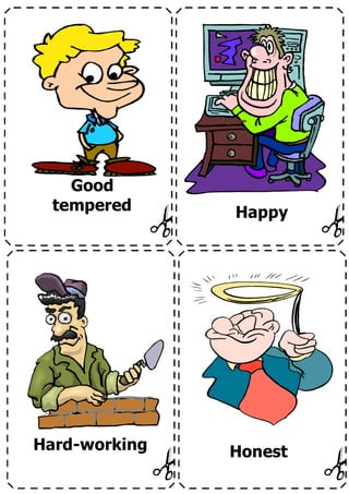 Character adjectives flashcards | PDF