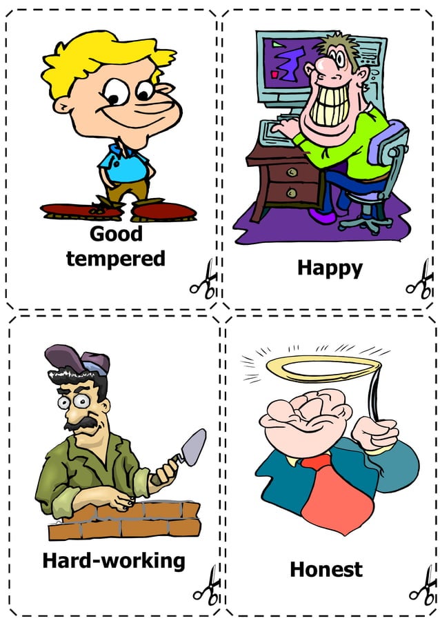 Character adjectives flashcards | PDF