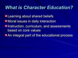 character ed | PPT