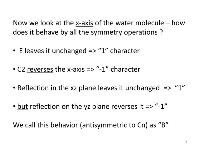 Character Tables in Chemistry | PDF