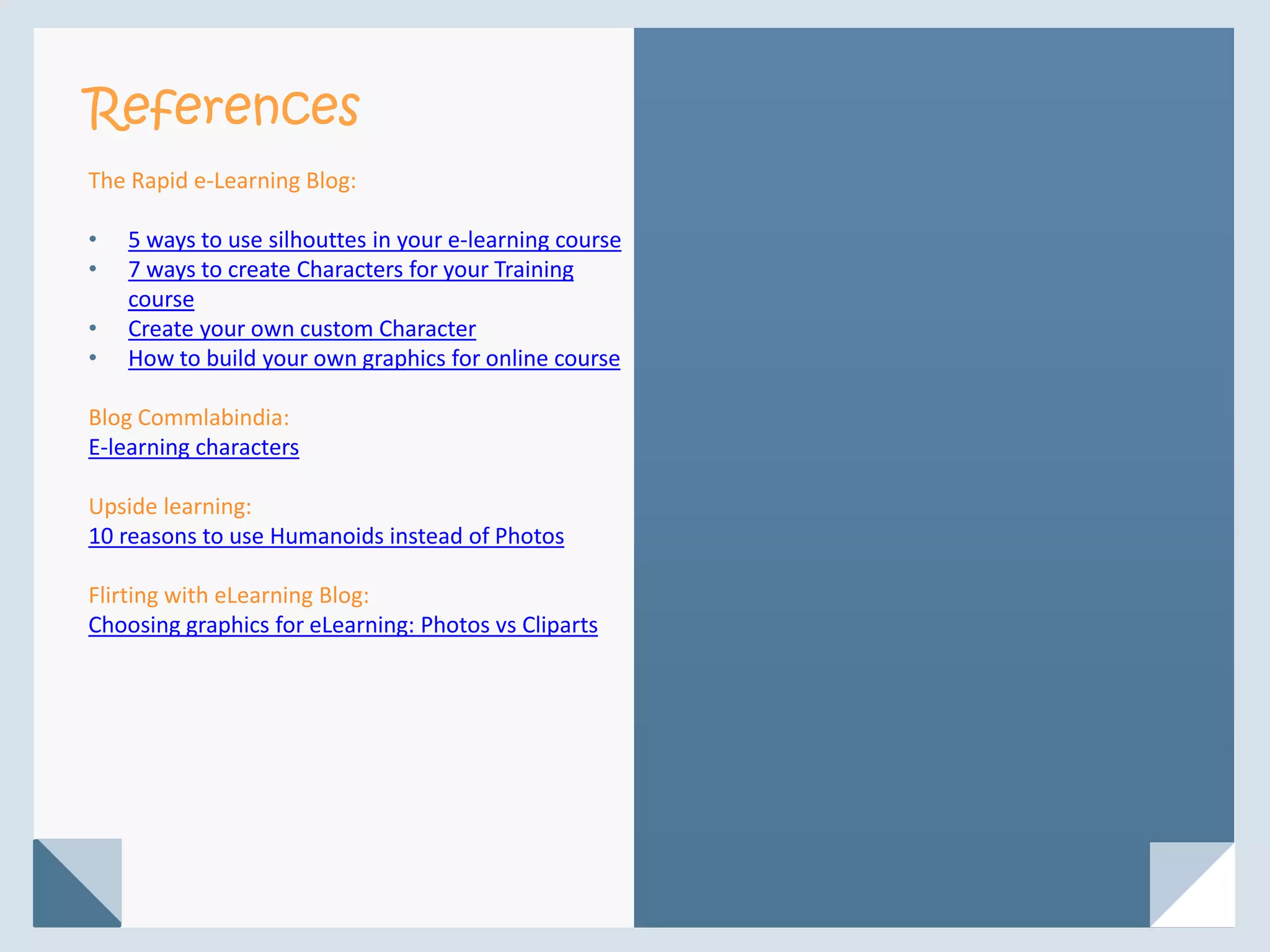 Types of Characters used in e-learning | PPTX