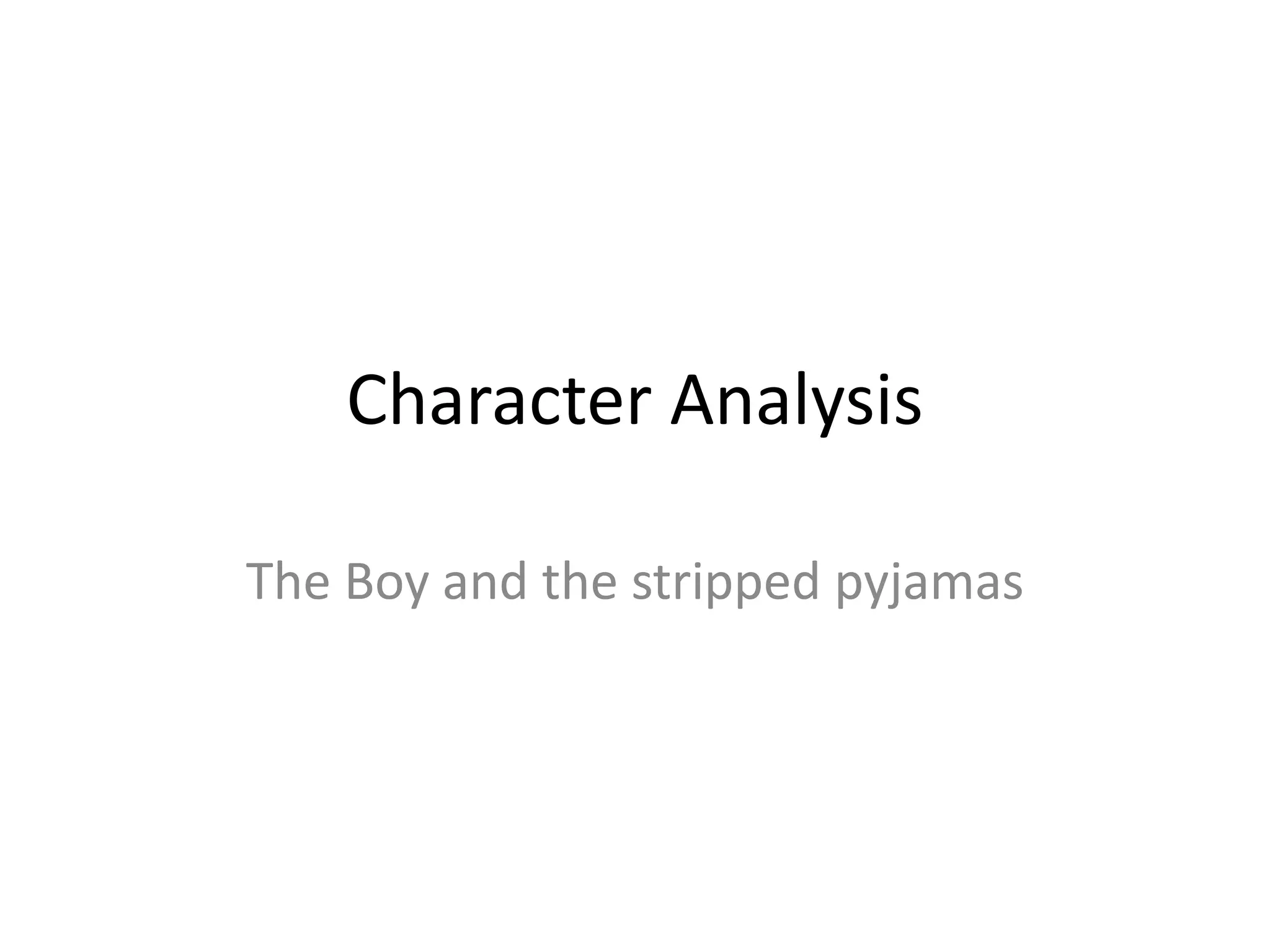 Character analysis | PPTX | Fiction | Books and Literature