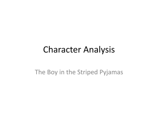 Character analysis | PPTX