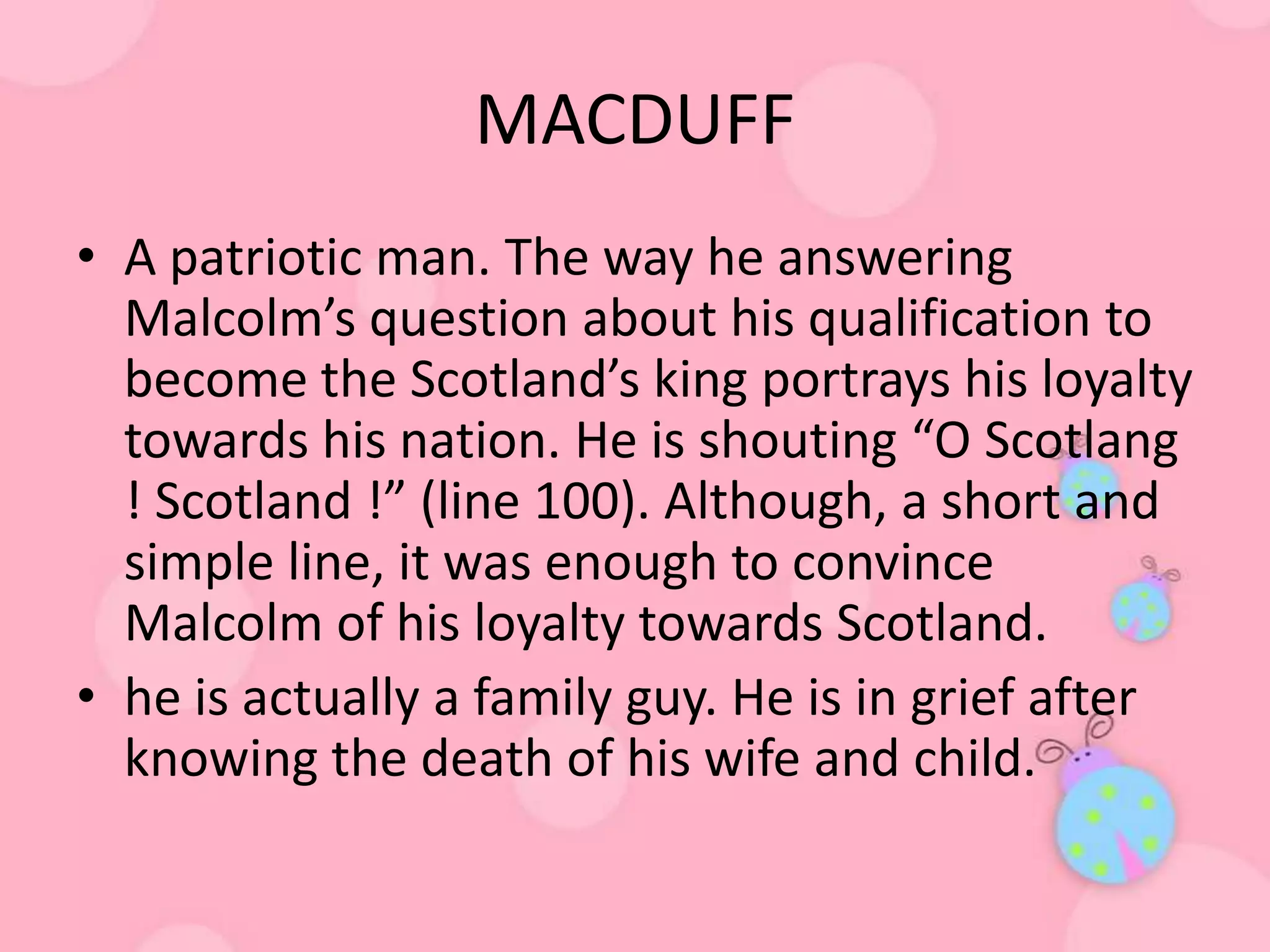 Macbeth character analysis | PPTX