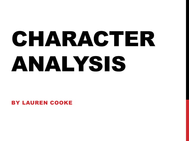 Character analysis | PPT
