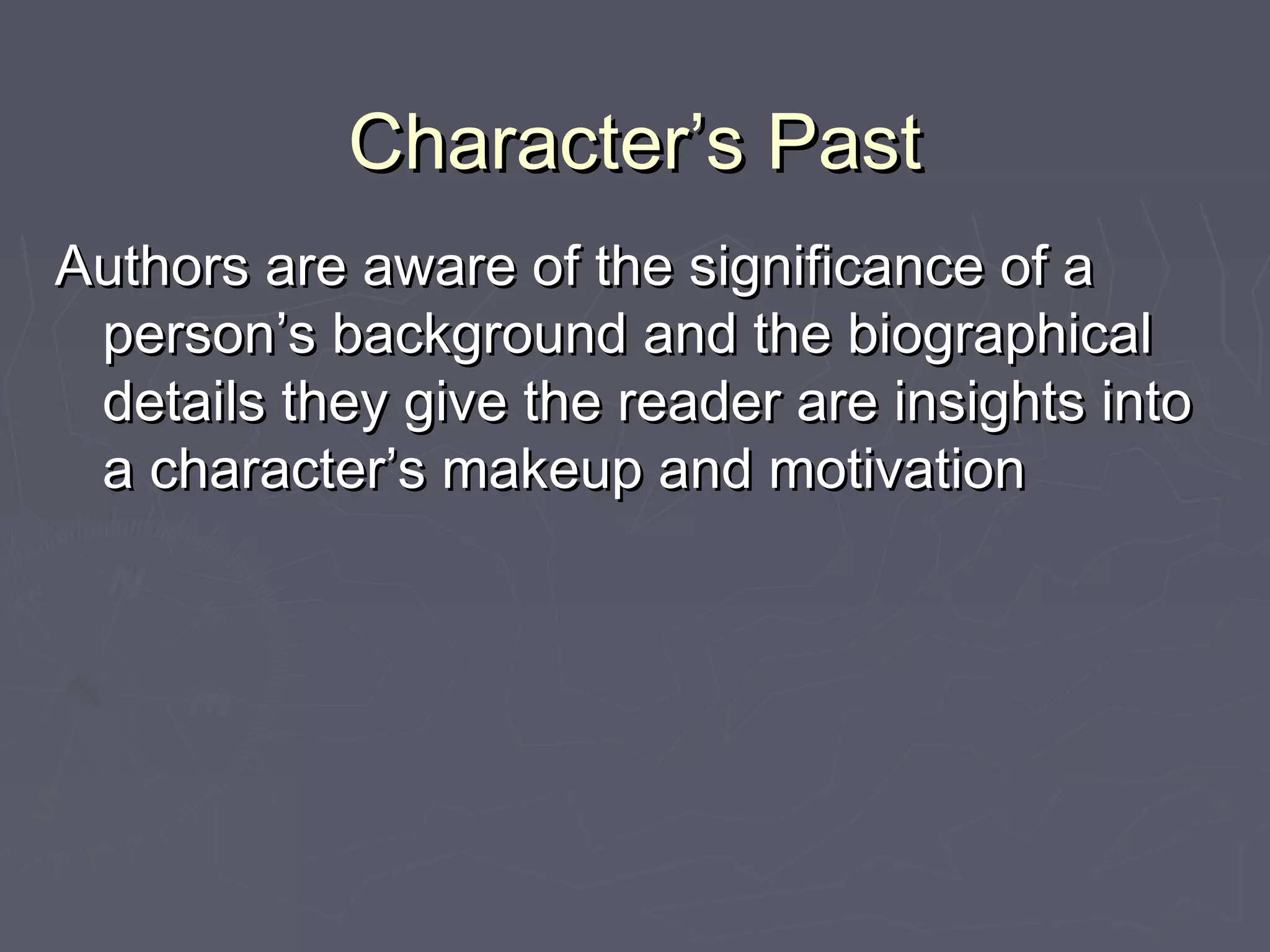 Character analysis | PPT