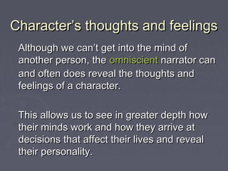 Character analysis | PPT