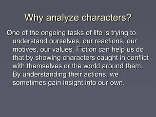 Character analysis | PPT