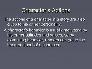 Character analysis | PPT