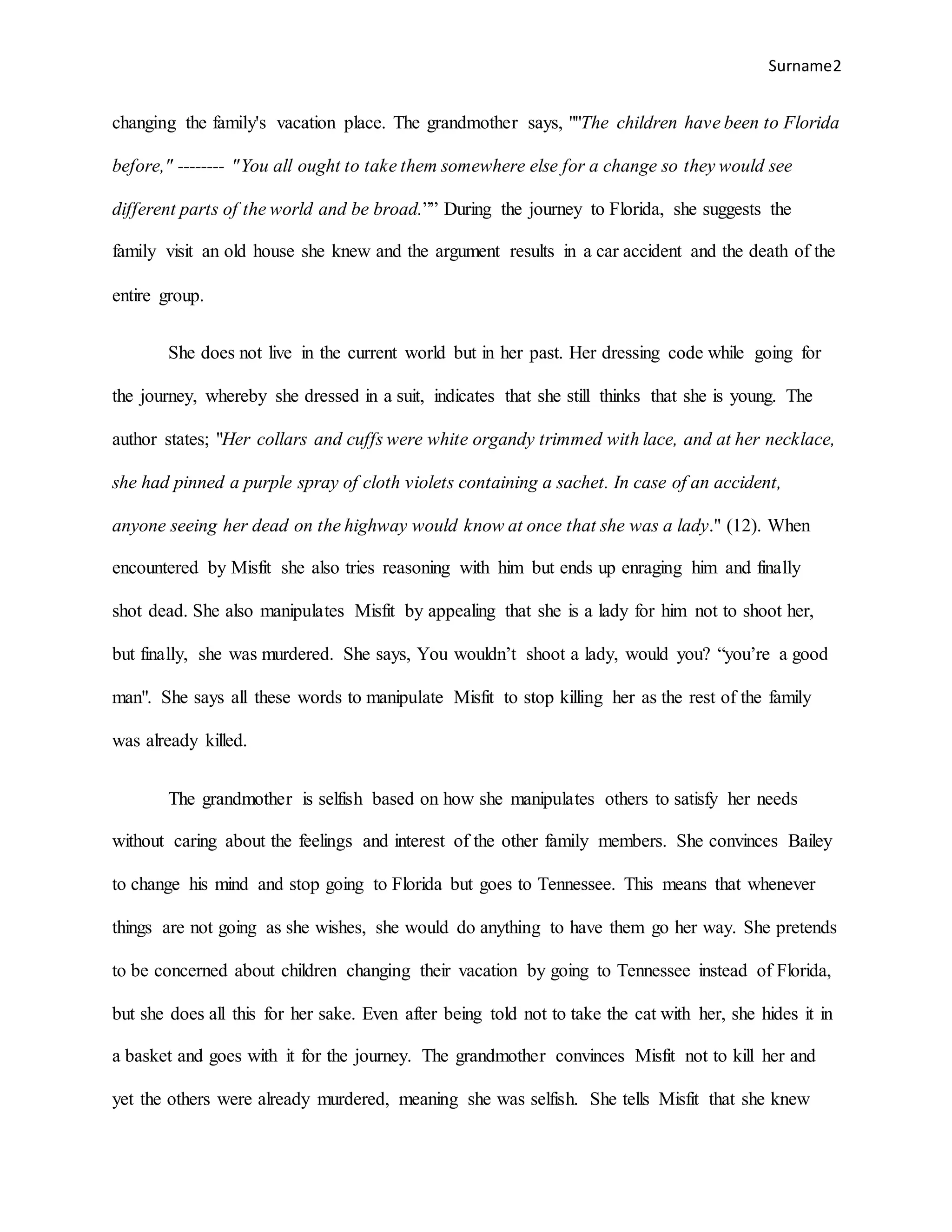 Character analysis essay | DOCX