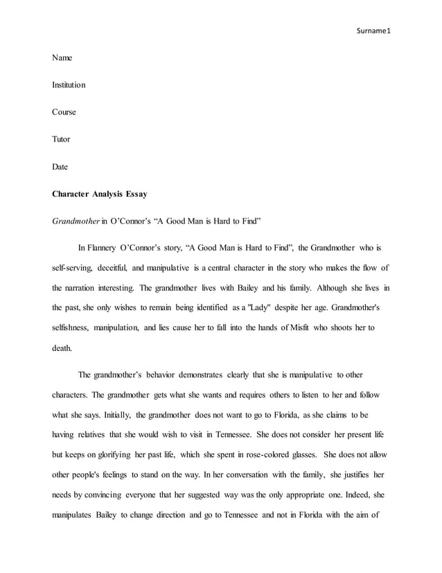 Character analysis essay | PDF