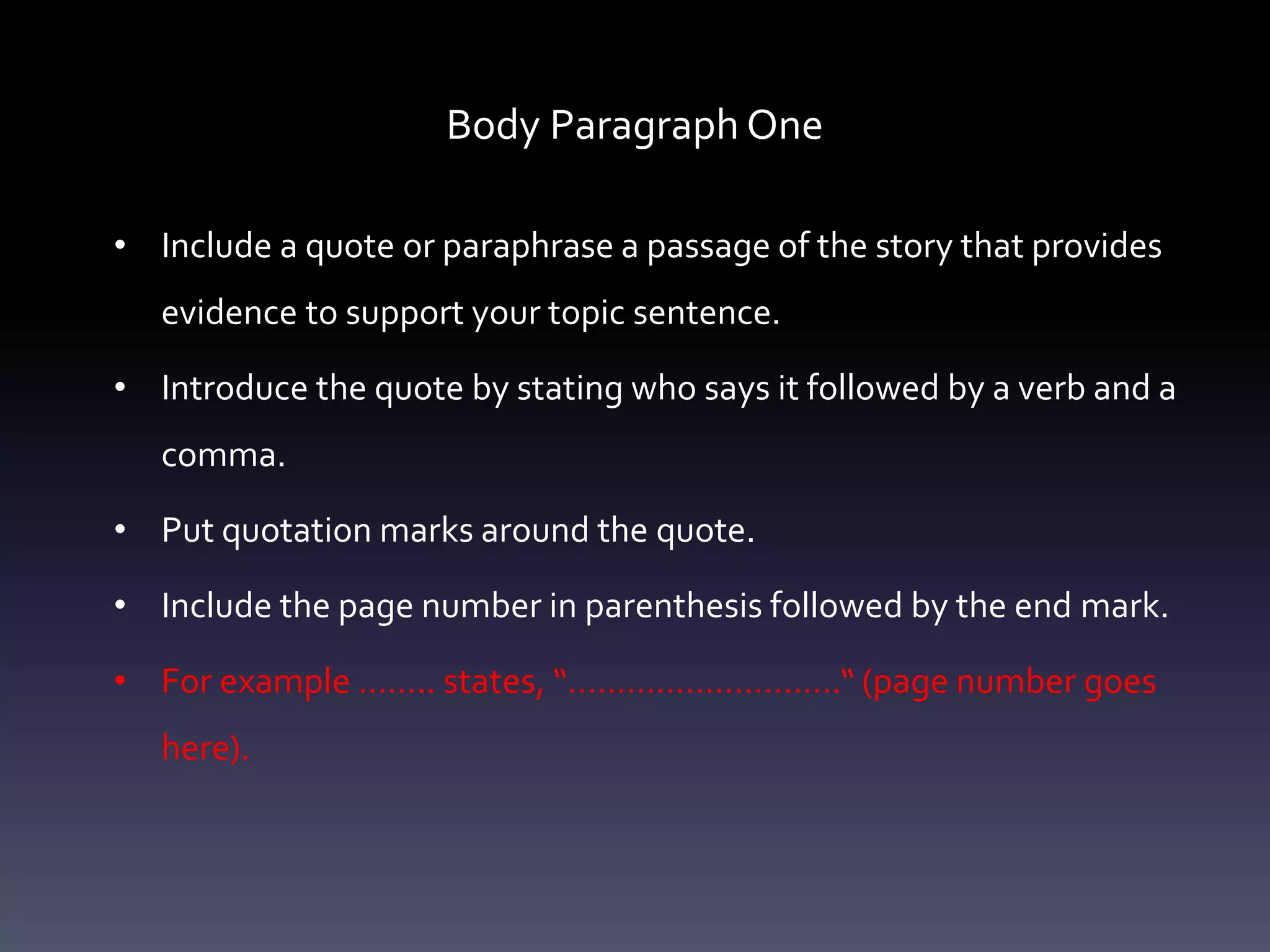 Character Analysis Essay Ppt