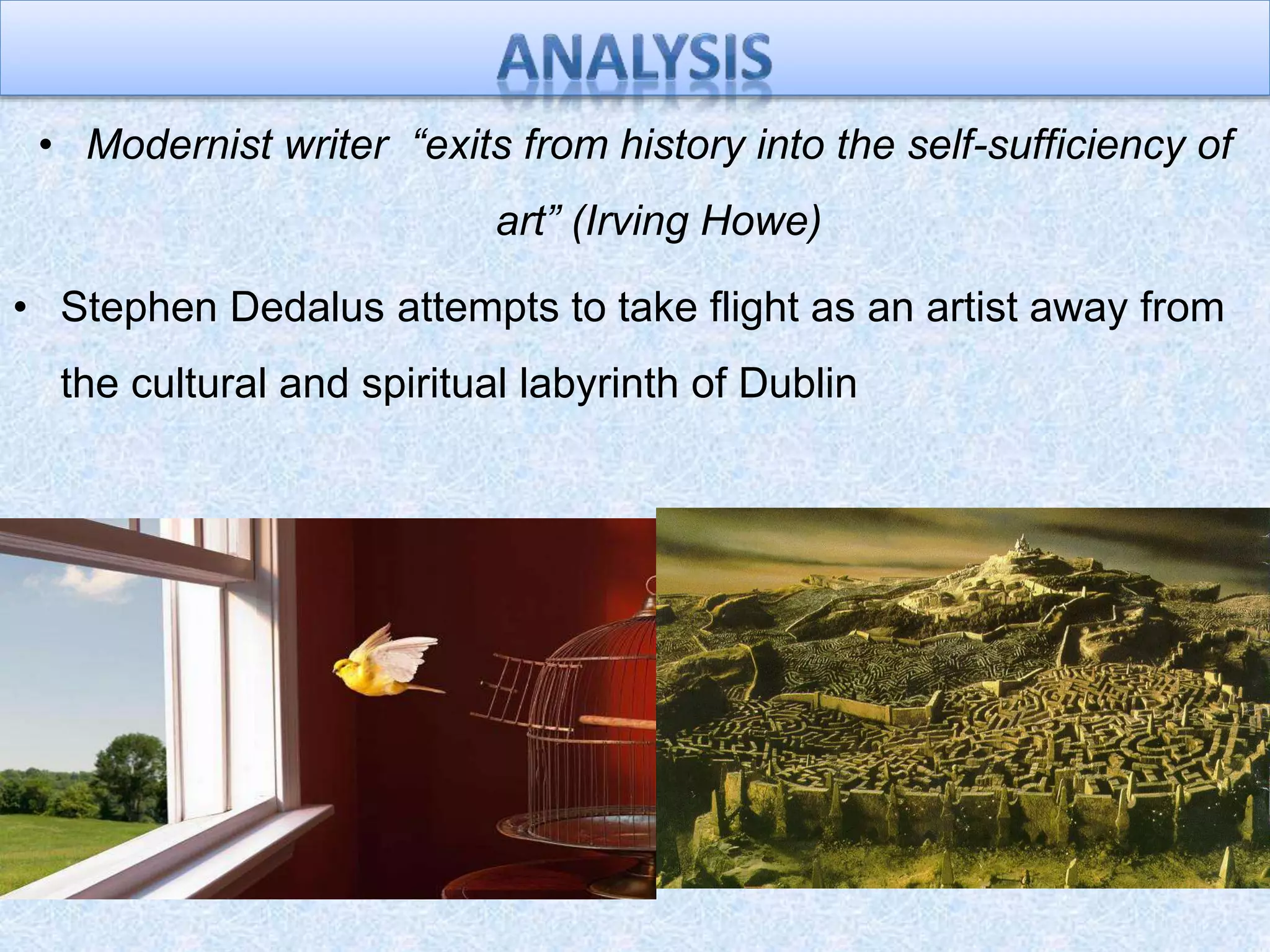 Character Analysis Stephen Dedalus | PPT