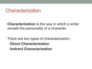 Literary Characterization Definition