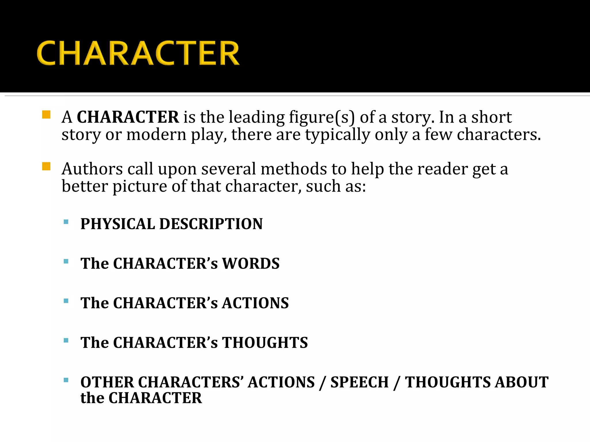Character and Conflict | PPT
