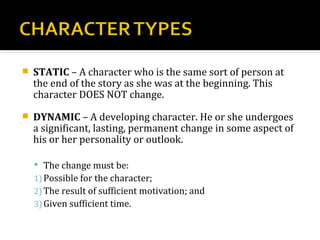 Character and Conflict | PPT