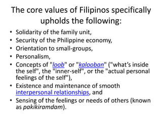 Character and culture of filipinos | PPTX