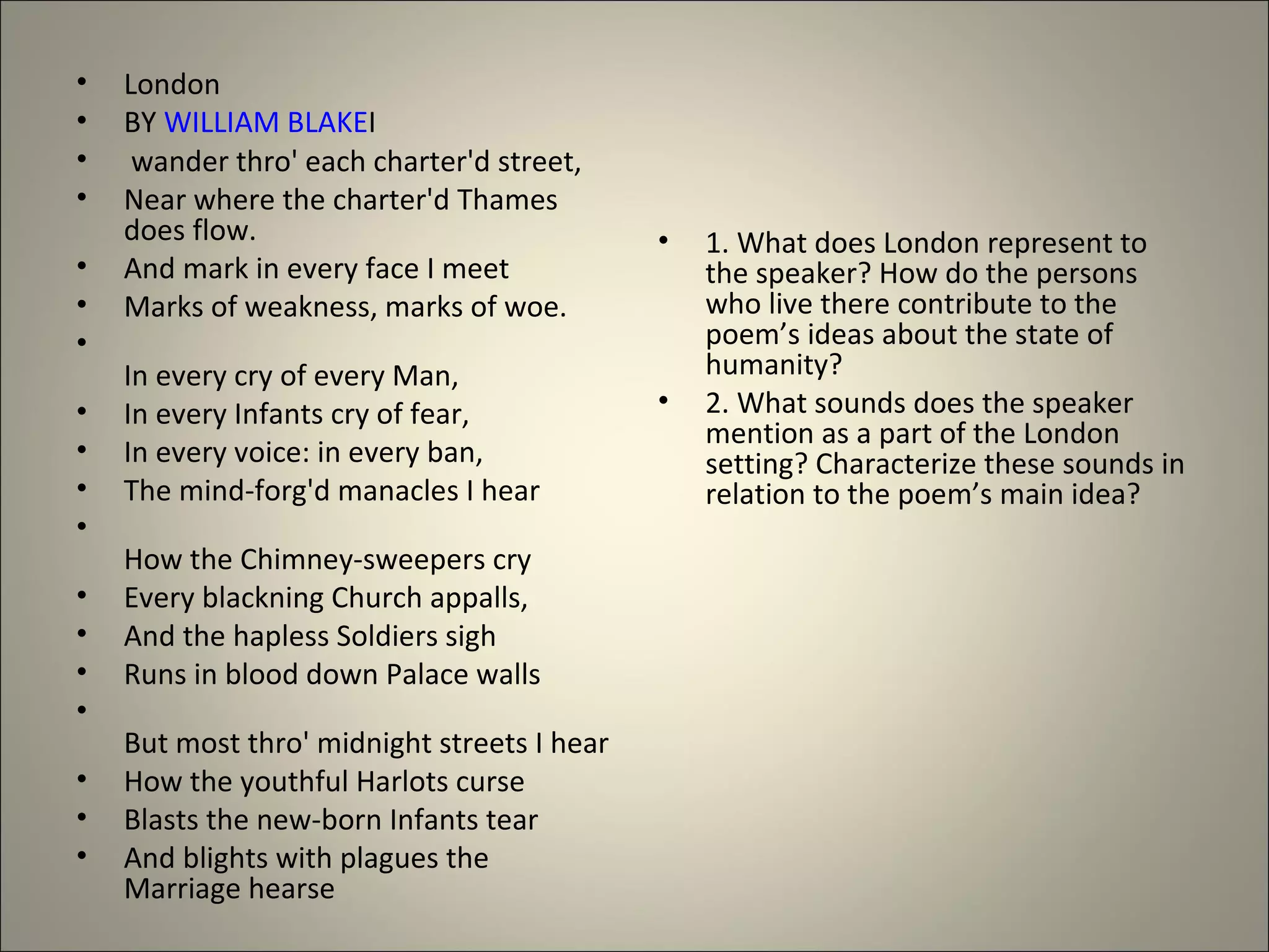 Character and setting poetry | PPT