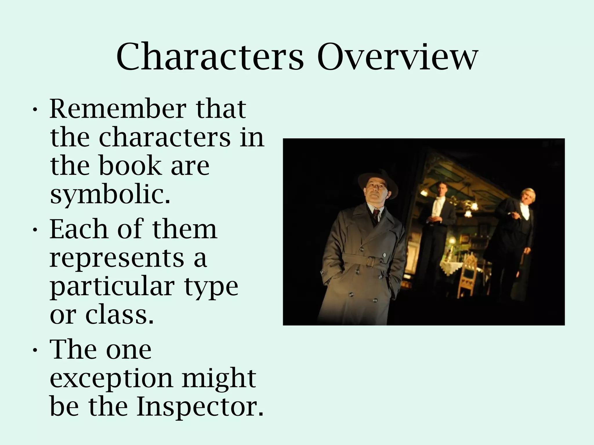 An Inspector Calls - Character and Theme | PPT | Free Download