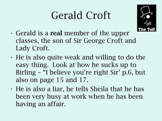 An Inspector Calls - Character and Theme | PPT