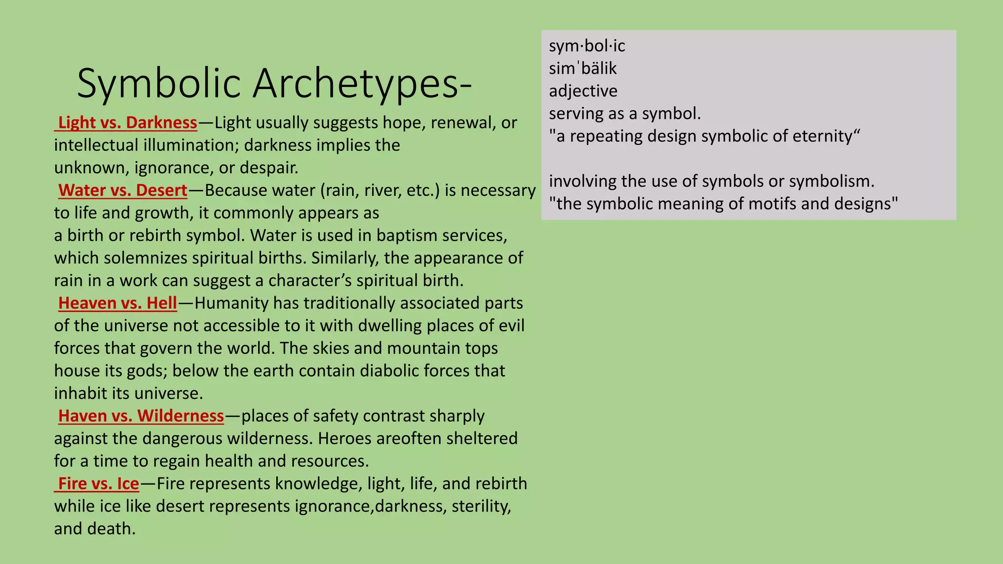 Character archetype presentation | PPTX