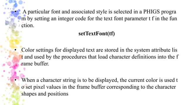 Character Attribute in computer graphics | PPTX
