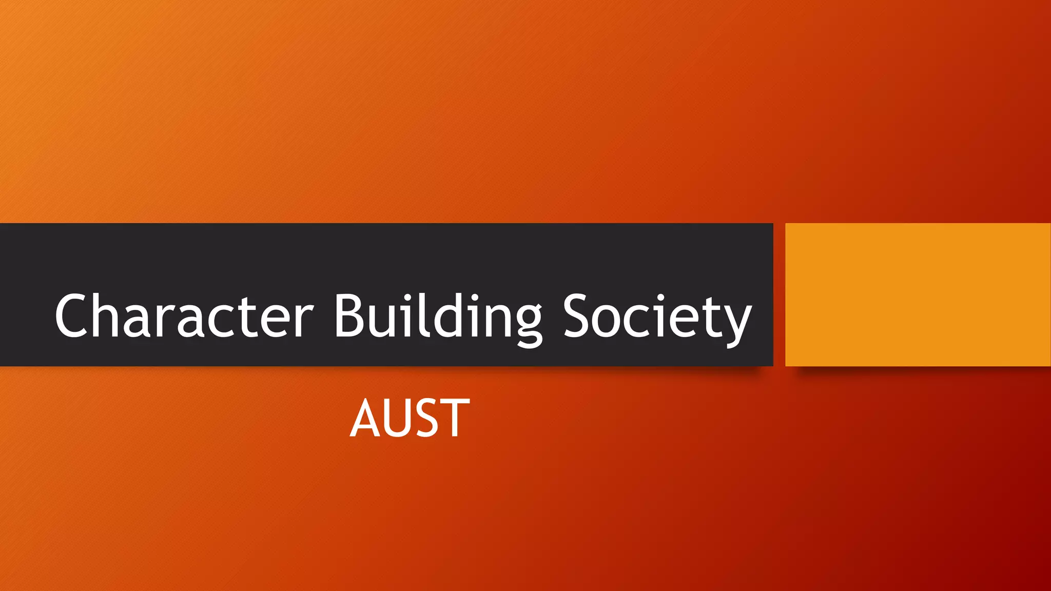 Character building society | PPTX