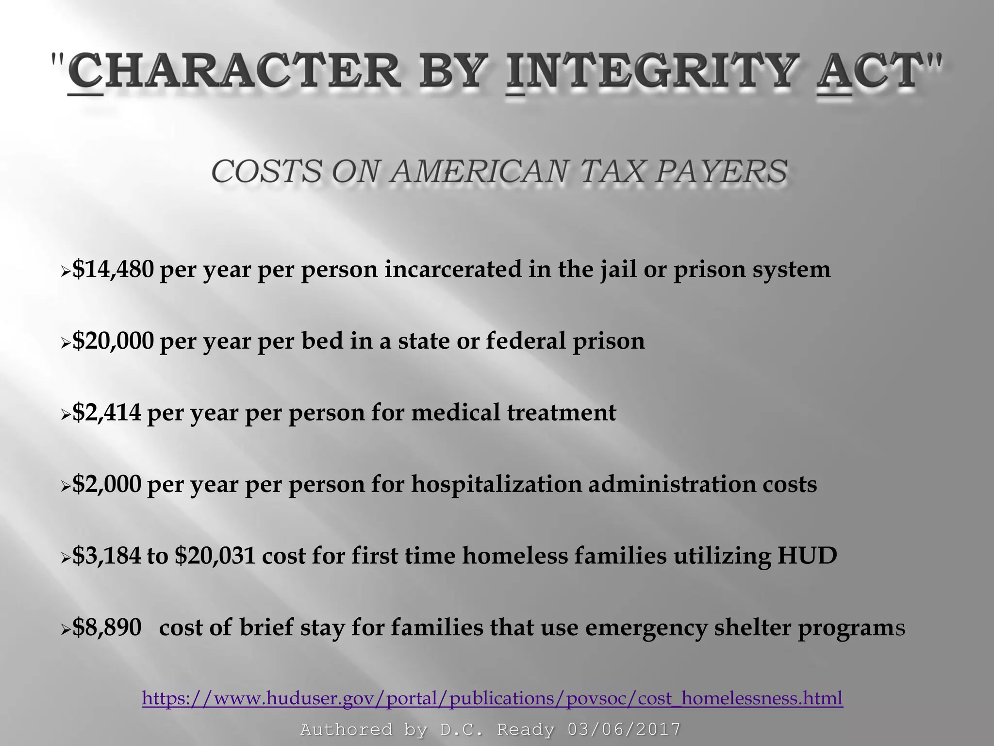 Character by integrity Act 2017 | PPT