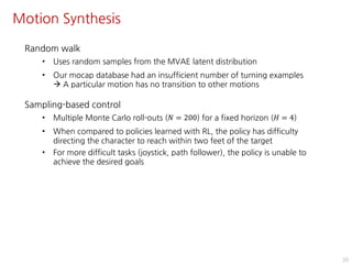 Character Controllers using Motion VAEs | PPT