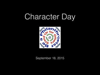 Character day | PPT