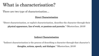 Characterisation in Comics | PPTX