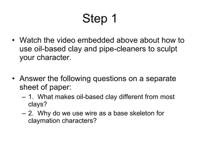 Claymation Character Design Tips | PPT | Arts and Crafts | Hobbies ...