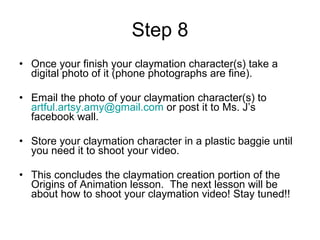 The Origins of Animation: How To Sculpt Your Claymation Character(s) | PPT