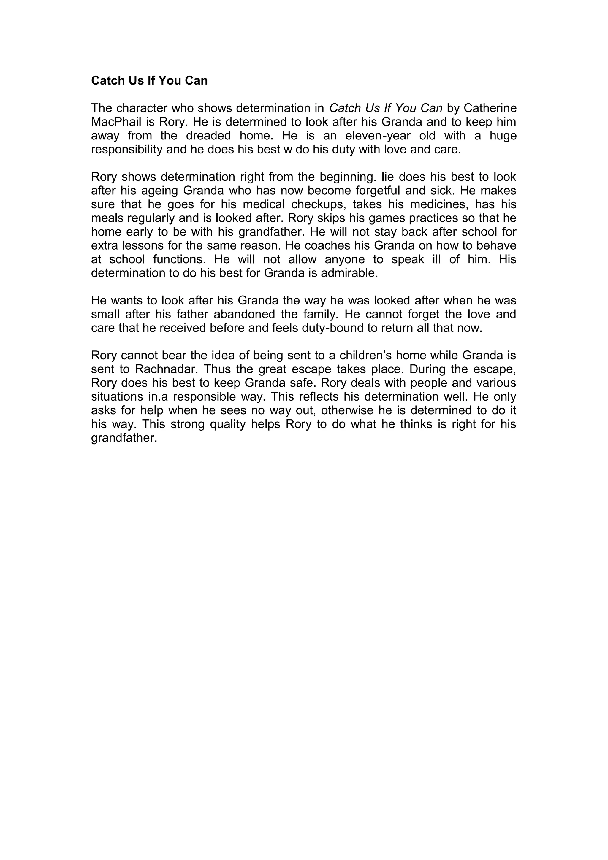 Character determination | DOC