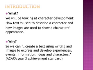 Character development | PPTX