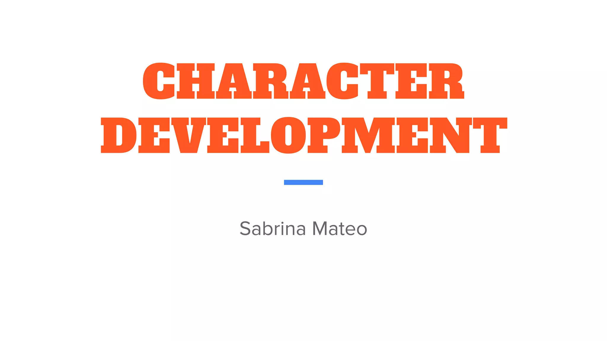 Character development | PDF