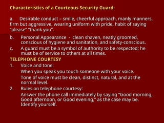 CHARACTER DEVELOPMENT - Courtesy for security.ppt