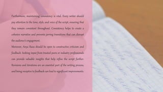 Anya Raza – Character Development: Creating Multidimensional Roles in ...