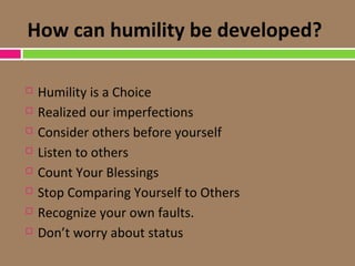 Character development - Humility | PPT